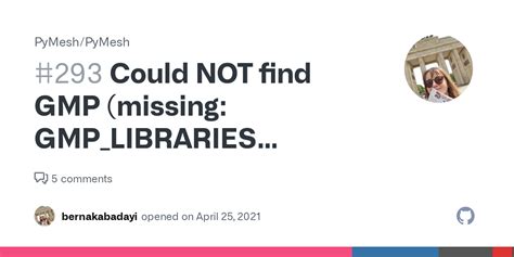 could not find gmp missing gmp libraries gmp include dir · issue