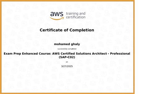 Aws Cloudcomputing Certification Professionaldevelopment… Mohamed Ghaly