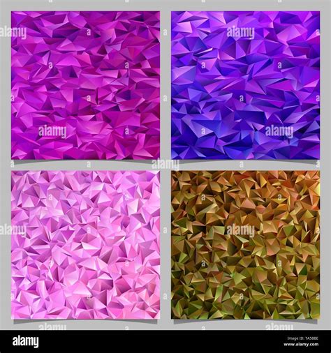 Geometrical Abstract Tiled Triangle Pattern Background Set Vector Mosaic Designs Stock Vector