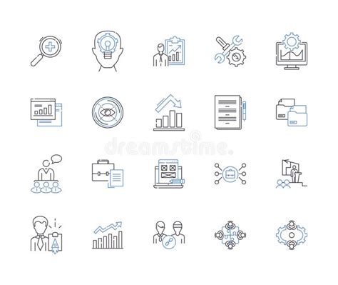 department workflow outline icons collection department workflow