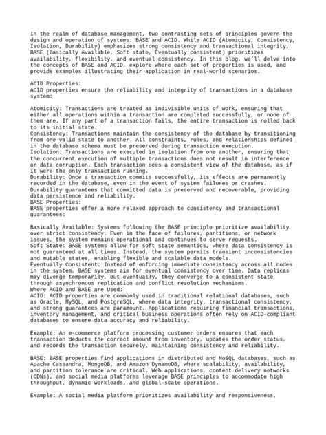Acid And Base Pdf Acid Database Transaction