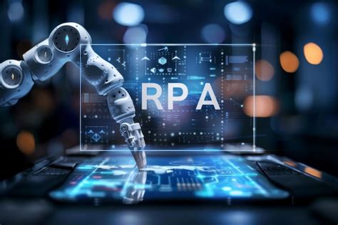 Robotic Process Automation Concept Innovation Technology And Futuristic Background Premium Ai
