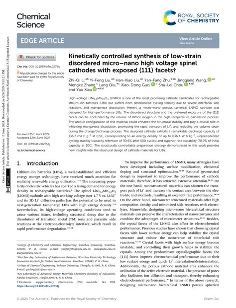 Pdf Kinetically Controlled Synthesis Of Low Strain Disordered Micro Nano High Voltage Spinel