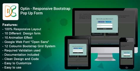 Optin Responsive Bootstrap 3 Pop Up Form Codemarket
