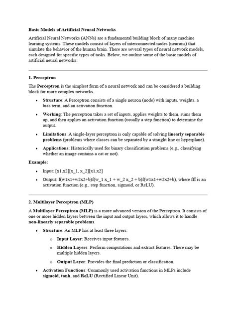 Basic Models Of Artificial Neural Networks Pdf Algorithms Machine Learning