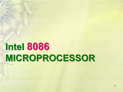 8086 Microprocessor Architecture Pptx