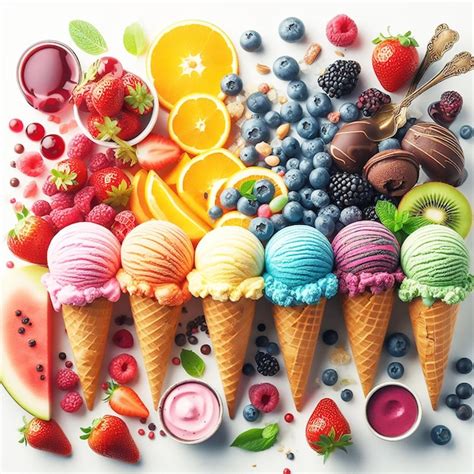 Delicious Ice Cream Premium Ai Generated Image