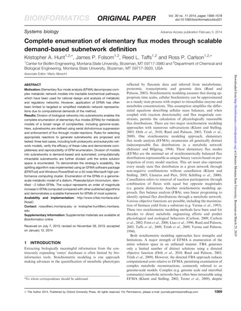 Pdf Complete Enumeration Of Elementary Flux Modes Through Scalable