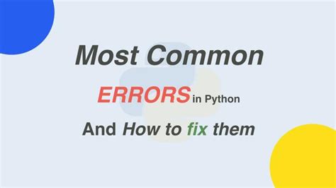 Rushikesh Waghmode On Linkedin How To Understand Most Common Errors In Python Error Python
