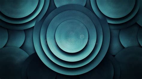 A Geometric Pattern Featuring Concentric Circles In Shades Of Blue And Green Creating A