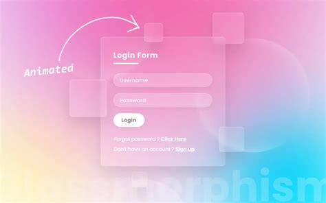 html css css3 磨砂玻璃质感动画登录界面 哔哩哔哩
