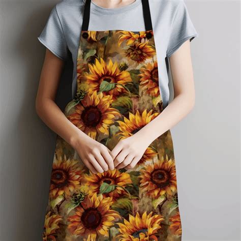 Sunflower Apron Cooking Apron Women Apron Girls Apron Floral Apron Cute