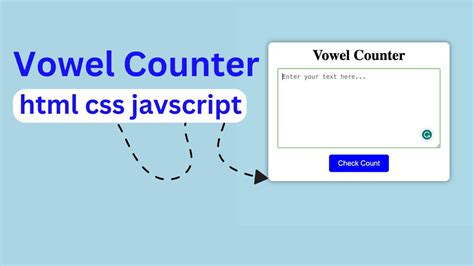 🔡 Vowel Counter With Javascript Html Css And Js Tutorial Step By Step Guide 🚀 Youtube