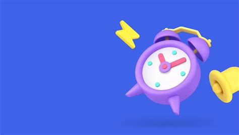 알람 시계 울림 종 경고 알림 호출 소리 알림 푸시 톤 신호 3d 아이콘 터 프리미엄 벡터