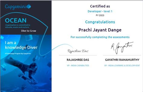 Prachi Dange On Linkedin Capgemini Achievementunlocked Gratitude