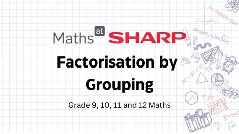 Factorization By Grouping Youtube