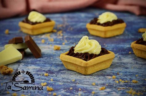 Chocolate And White Chocolate Tart Bite Size Ta Saminu Bakery