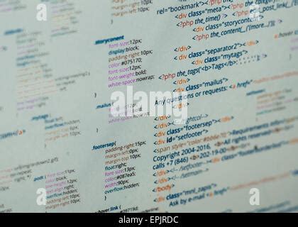Html Code Screenshot Stock Photo Alamy