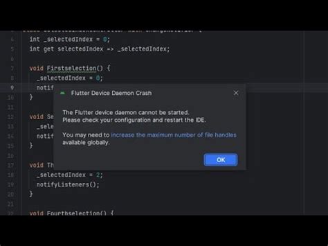 The Flutter Device Daemon Cannot Be Started Please Check Your
