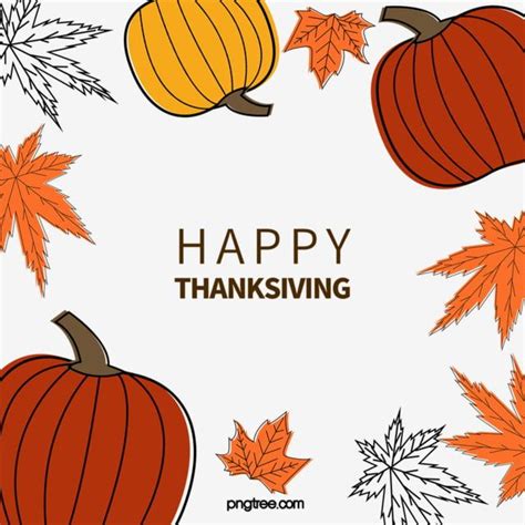 손으로 그린 추수 감사절 수확가 단풍과 호박 일러스트 테두리 감은절 테두리 호박 Png 일러스트 및 Psd 이미지 무료 다운로드 Pngtree