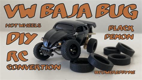 Hot Wheels VW Baja Bug Black Demon DIY RC Conversion Proportional Remote Control YouTube