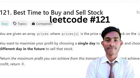 121 Best Time To Buy And Sell Stock Arrays Leetcode 121 Java