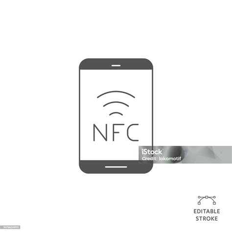 Nfc 근거리 통신 플랫 라인 아이콘 아이콘은 웹 디자인 모바일 앱 Ui Ux 및 Gui 디자인에 적합합니다 근거리 무선 통신에