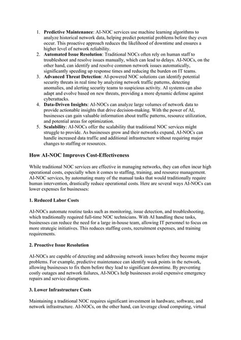 Cost Effective Managed Noc Services With Ai Noc Docx