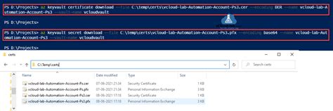 Export Certificates From Azure Key Vault Using Powershell Vgeek