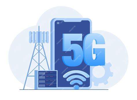 Premium Vector 5g Concept 5g Wireless Network Using Mobile Wireless