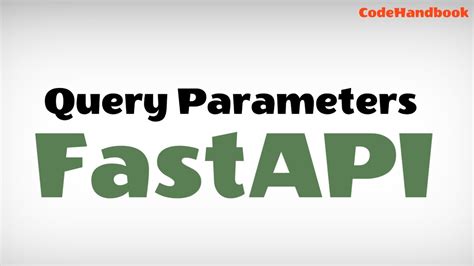 Passing Query Parameters In Fastapi Youtube