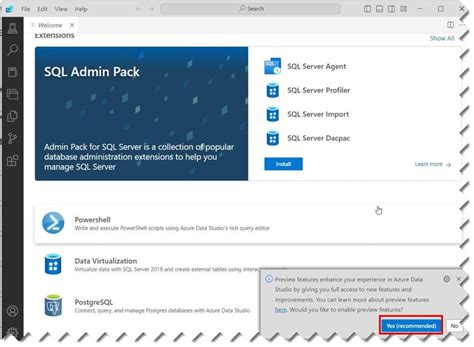How To Enable Preview Features In Azure Data Studio Azure Lessons