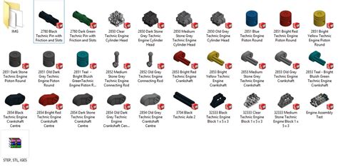 Lego Bricks And Building Pieces New Lego Technic V8 Engine Piston Round Cylinder Head Crankshaft