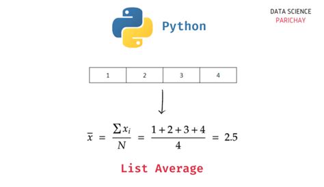 Python Find Average Of Values In A List Data Science Parichay