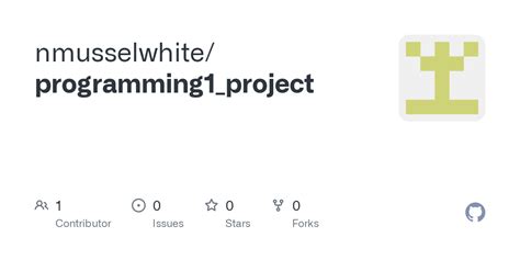 github nmusselwhite programming1 project