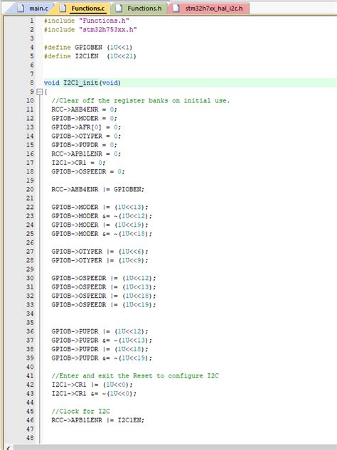 i2c timingr configuration for stm32h753 arm cortex