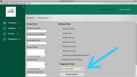 Cara Koneksi Kasir Pintar Desktop Dengan Printer