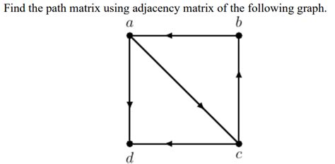 Find The Path Matrix Using Adjacency Matrix StudyX