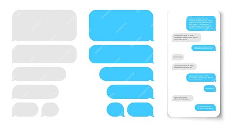 Premium Vector Message Bubbles Text Balloon On Phone Dispaly Vector