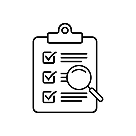Clipboard With Magnifier Loupe Icon Business Concept Analysis