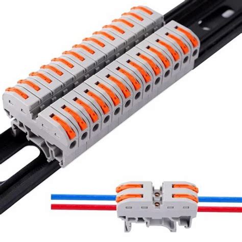 Din Rail Terminal Block Push Wire Connector Pct Connecor Copper At ₹ 80 Piece In Ahmedabad