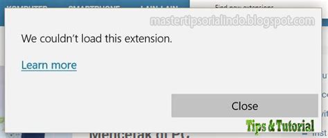 memperbaiki error we couldn t load this extension di microsoft edge