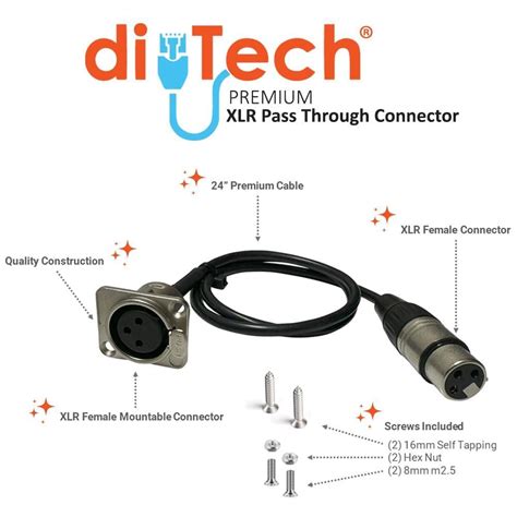 Diytech Premium Stage Box Xlr Patch Panel Xlr Panel Mount Xlr Floor Box Xlr Pass Through