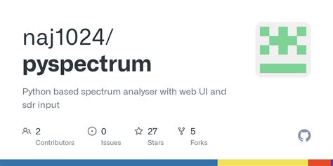 Github Naj1024pyspectrum Python Based Spectrum Analyser With Web Ui
