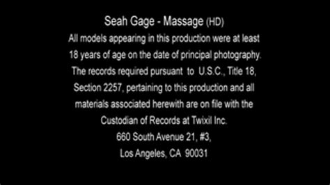 Seah Gage Massage Part 1 Total Control Deep Sensual Massage Clips4sale