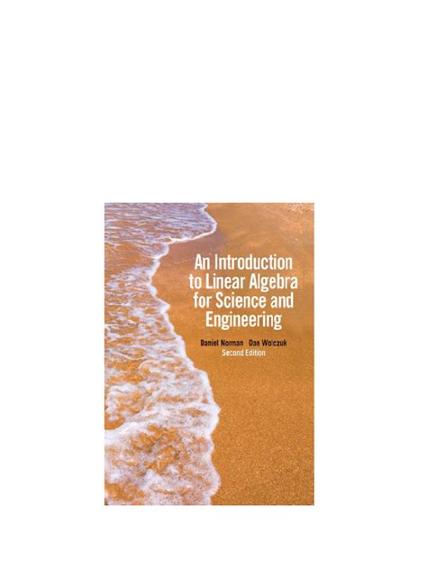 Introduction To Linear Algebra For Science And Engineering 2nd Edition