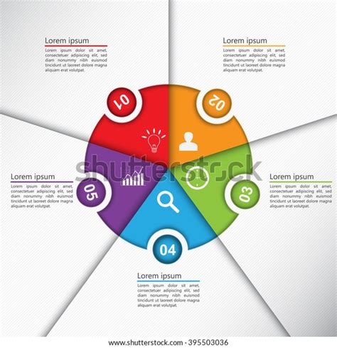 Colorful Circle Diagram Number On White Stock Vector Royalty Free 395503036 Shutterstock