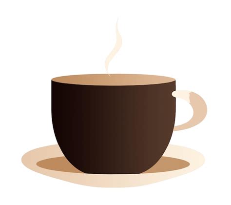흰색 투명 배경에 커피 컵 그림 프리미엄 벡터