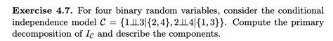 Solved Exercise 47 For Four Binary Random Variables