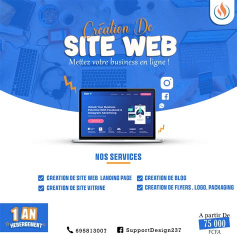 Création de Site web Logo Flyer Étiquette BazarAfrique Cameroon